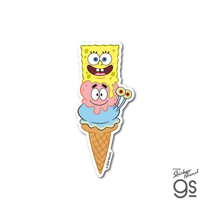 スポンジ・ボブ ダイカットミニステッカー アイス キャラクター アメリカ アニメ イラスト SpongeBob gs 公式グッズ SPO041 ...