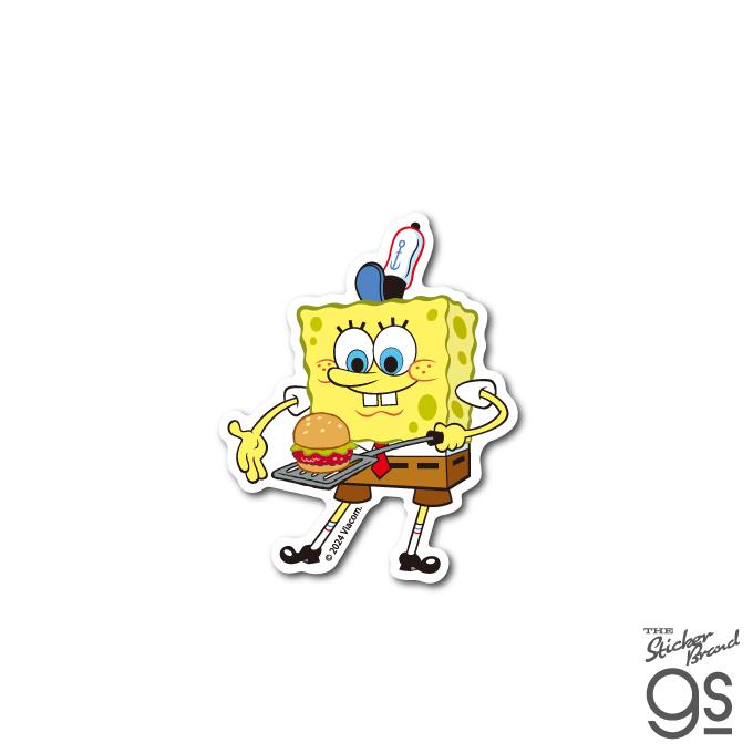 スポンジ・ボブ ダイカットミニステッカー ハンバーガー02 キャラクター アメリカ アニメ イラスト SpongeBob gs 公式グッズ ...