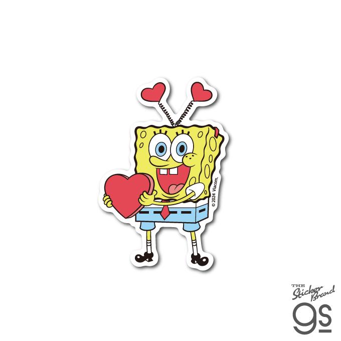 スポンジ・ボブ ダイカットミニステッカー ハート キャラクター アメリカ アニメ イラスト SpongeBob gs 公式グッズ SPO043 ...