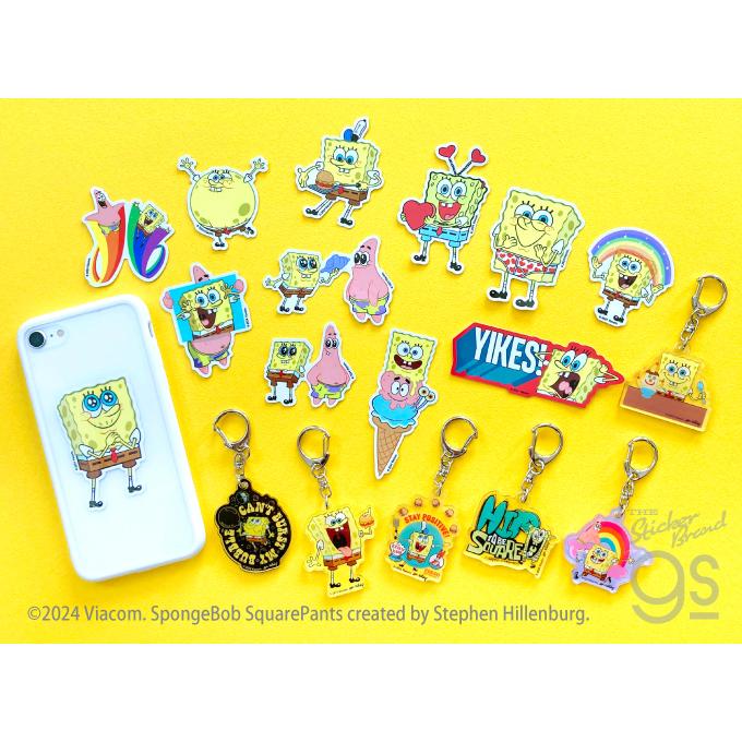 スポンジ・ボブ ダイカットミニステッカー ボブになりたい キャラクター アメリカ アニメ イラスト SpongeBob gs 公式グッズ ...
