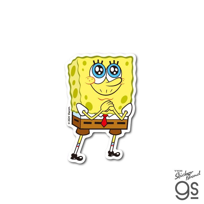 スポンジ・ボブ ダイカットミニステッカー おねがい キャラクター アメリカ アニメ イラスト SpongeBob gs 公式グッズ ...