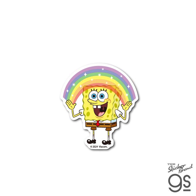 スポンジ・ボブ ダイカットミニステッカー RAINBOW キャラクター アメリカ アニメ イラスト SpongeBob gs 公式グッズ ...