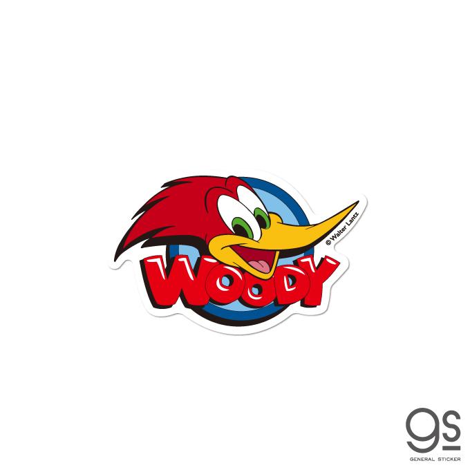 ウッドペッカー ダイカットミニステッカー ロゴ&FACE ユニバーサル キャラクターステッカー woody Woodpecker イラスト ...