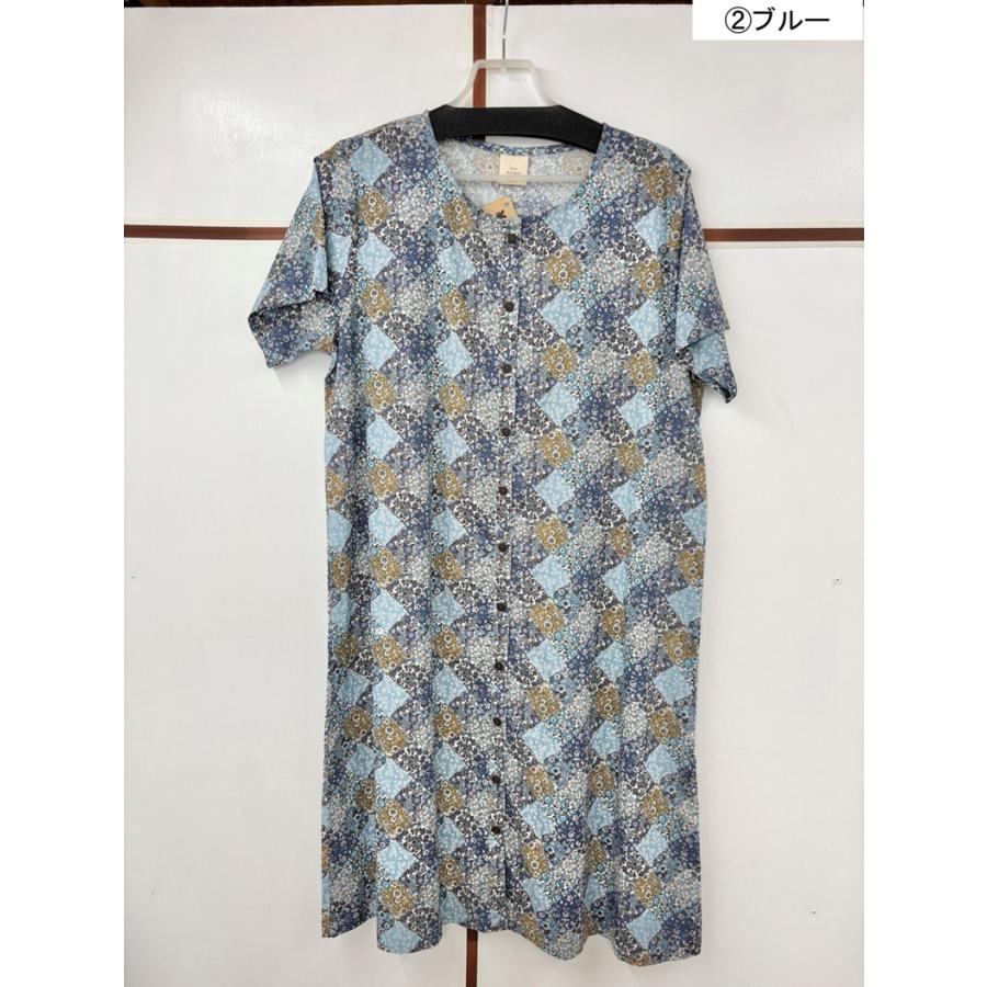 綿100％ チェック 花柄 前開き ワンピース ミセス シニア 高齢者 おばあちゃん 快適 涼しい あっぱっぱー サマードレス : WEARPLUS - 通販 - Yahoo!ショッピング