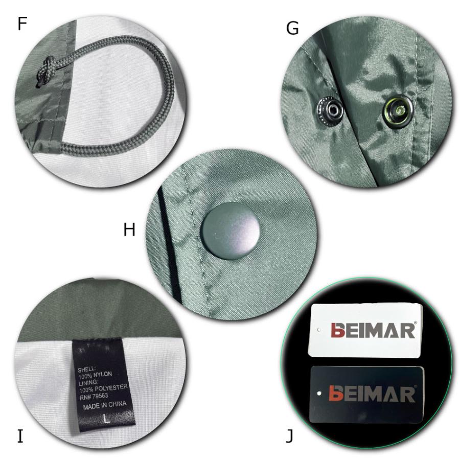 BEIMAR（ビーマー） コーチ ジャケット ライトライン 米国ブランド ナイロン BMWB103M 4size 3色 別注カラー ラグラン ...