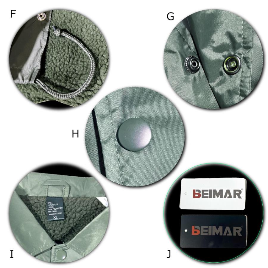 BEIMAR ビーマー コーチ ジャケット ボアライン 米国ブランド ナイロン BMWB103MS 4size 3色 別注カラー ラグランスリーブ WB103MS : Wear The ...