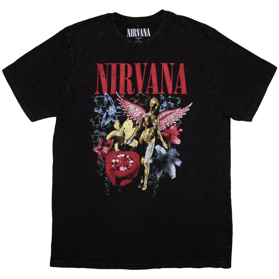 ROCK OFF 【公式新品】NIRVANA - IN UTERO VINTAGE COLLAGE STONEWASH ニルヴァーナTシャツ : wearthespirits ヤフーショップ ...