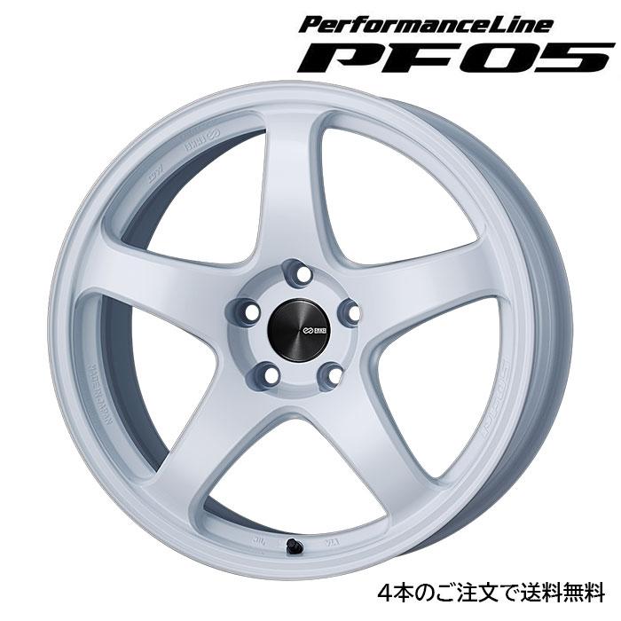 ENKEI PF05 ホワイト 15X5.0J+45 4 100 エンケイホイール 新品 4本 送料無料 :enkei-pf05-264:カー ...