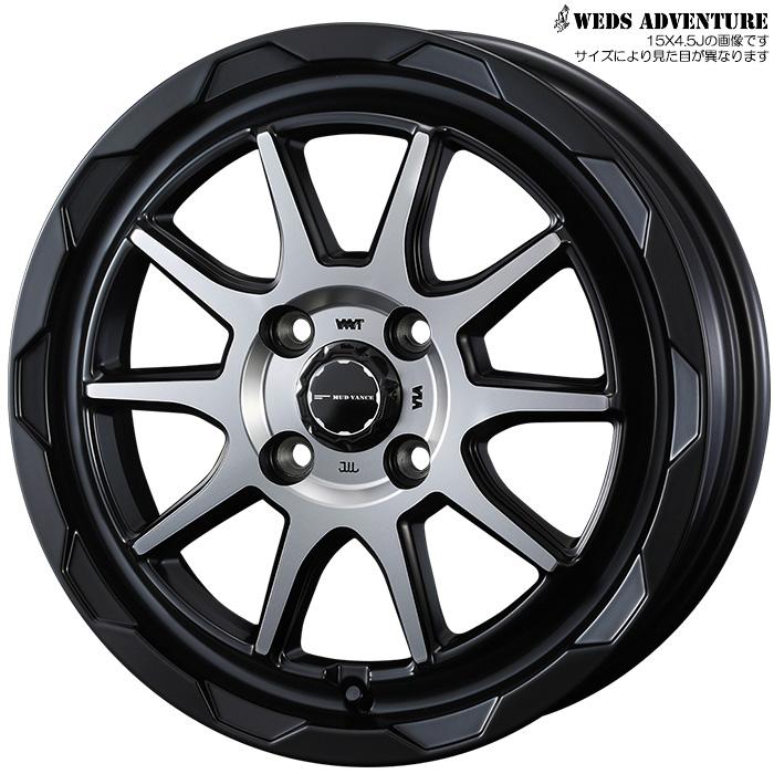 WEDS MUD VANCE06 MBP 1本 14×4.5J+45 4H 100 ウェッズ マッドヴァンス06 ホイール1本 マットブラックポリッシュ 送料無料(沖縄・離島除く ...