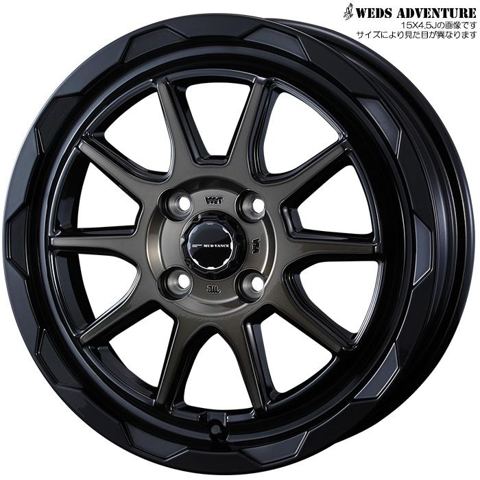 WEDS MUD VANCE06 BPBR 4本 14×4.5J+45 4H 100 ウェッズ マッドヴァンス06 ホイール4本 ブラックポリッシュブロンズクリア 送料無料(沖縄・離島除く ...