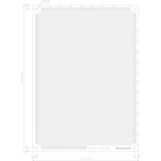 サンハヤト ユニバーサル基板 ICB-141GD : WebALL Yahoo!ショップ - 通販 - Yahoo!ショッピング