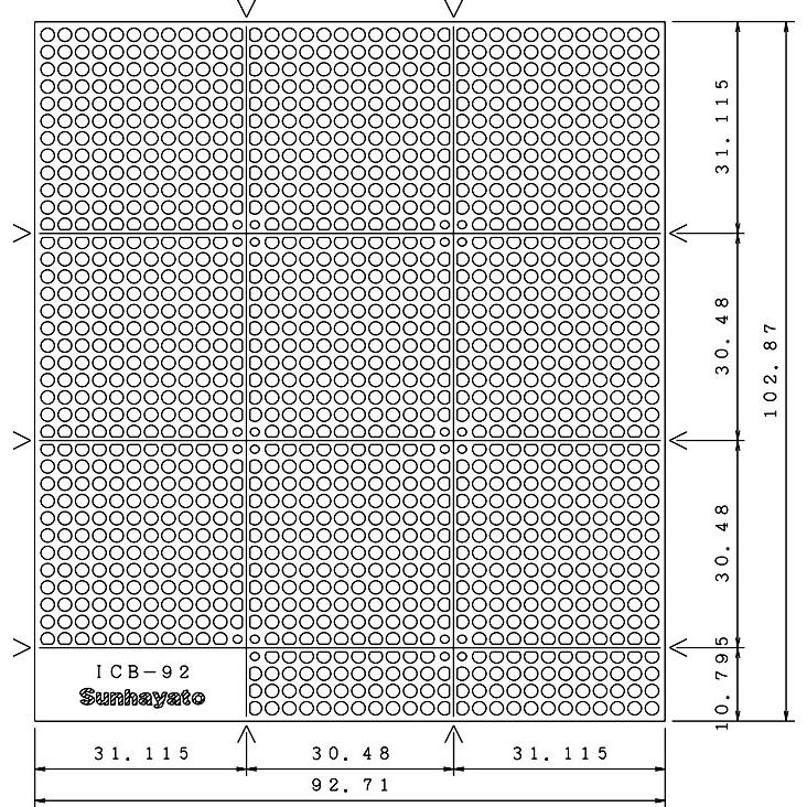 サンハヤト 小型ユニバーサル基板 ICB-92 : WebALL Yahoo!ショップ - 通販 - Yahoo!ショッピング