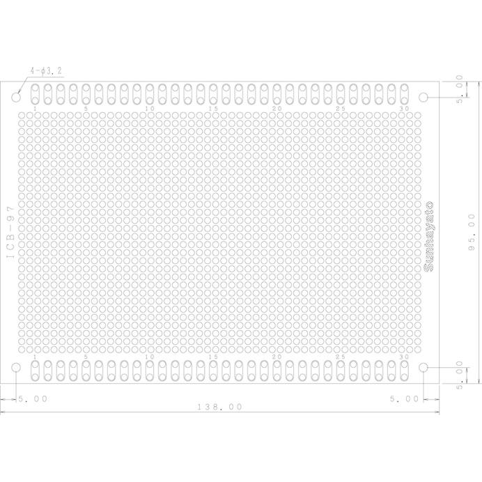 サンハヤト ユニバーサル基板 ICB-97 :ICB-97:WebALL Yahoo!ショップ - 通販 - Yahoo!ショッピング