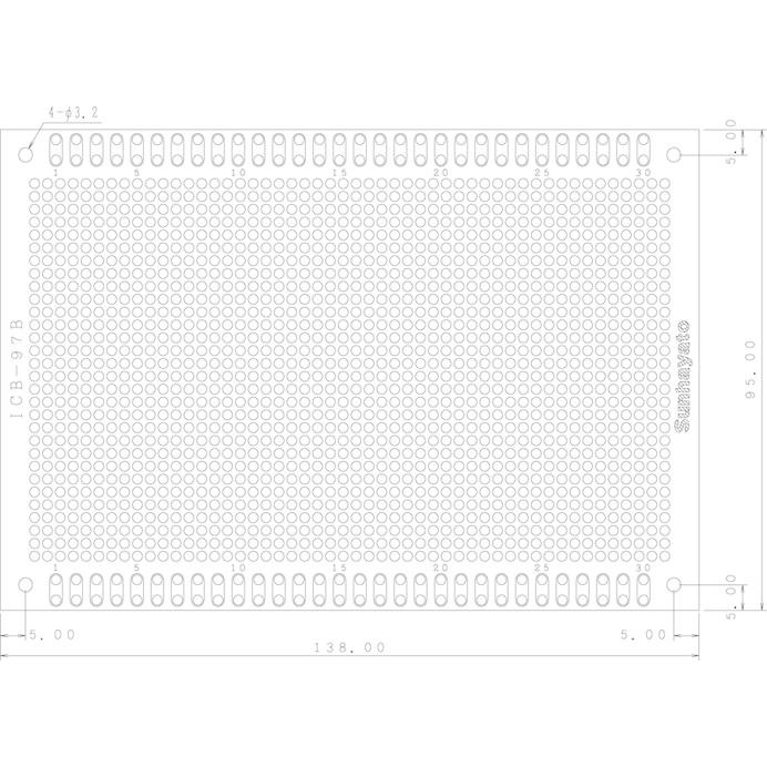 サンハヤト ユニバーサル基板 ICB-97B : WebALL Yahoo!ショップ - 通販 - Yahoo!ショッピング
