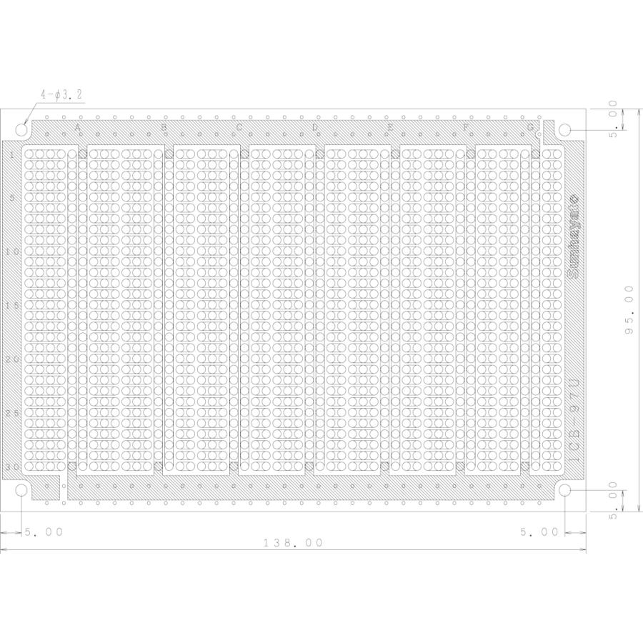 サンハヤト ユニバーサル基板 ICB-97U : WebALL Yahoo!ショップ - 通販 - Yahoo!ショッピング