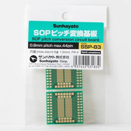 サンハヤト SOP IC変換基板（0.8mmピッチ／Max.44ピン）SSP-83 : ssp-83 : WebALL Yahoo!ショップ - 通販 - Yahoo!ショッピング