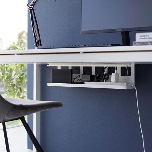 山崎実業 デスク下天板ケーブルラック タワー tower ロング ホワイト 4478☆★ : webby shop - 通販 - Yahoo!ショッピング