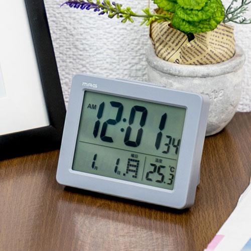 ノア精密 MAG マグ デジタル目覚まし時計 ブリム グレー T-779 GY-Z : webby shop - 通販 - Yahoo!ショッピング