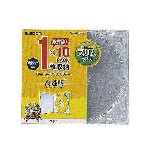 ELECOM エレコム Blu-ray/DVD/CDケース（スリム/PS/1枚収納） クリア CCD-JSCS10CR : webby shop - 通販 - Yahoo!ショッピング
