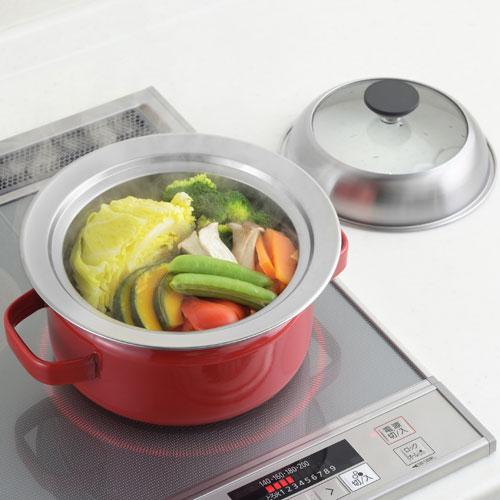 ヨシカワ 見える！お鍋用蒸し器 18~20cm用 YJ3625 蒸し器 蒸し調理器 セイロ ガラス蓋 中が見える 鍋用蒸し器 : webby shop - 通販 - Yahoo!ショッピング