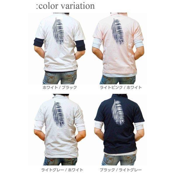 ポロシャツ メンズ 半袖 カノコポロ 5分袖Tシャツ レイヤード 2 ポロシャツ メンズ 半袖 カノコポロ 5分袖Tシャツ レイヤード 2