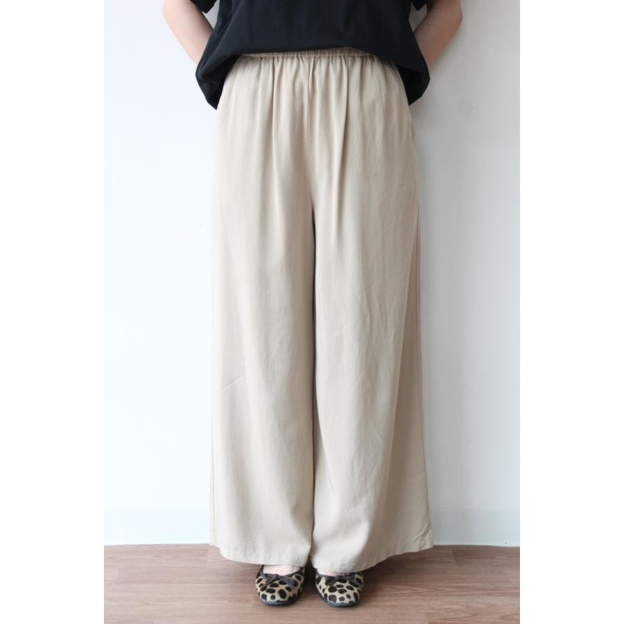 Dignite collier ディニテコリエ(Dignite Collier）テンセルワイドカラーパンツ／ベージュ【身長162cm基準丈】 : CREEKS ONLINE SHOP ...