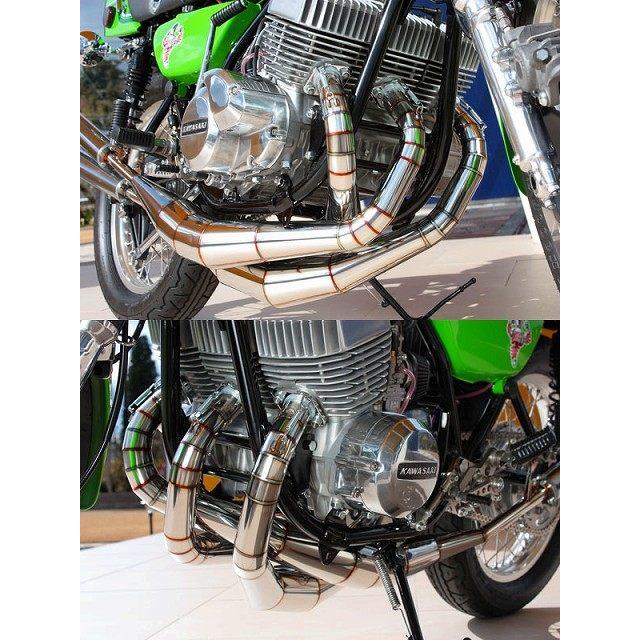 K2TEC ケイツーテック 鏡面ステンレスクロスチャンバー TYPE-2 500SS マッハIII (H1) KH500 KAWASAKI カワサキ KAWASAKI カワサキ ...