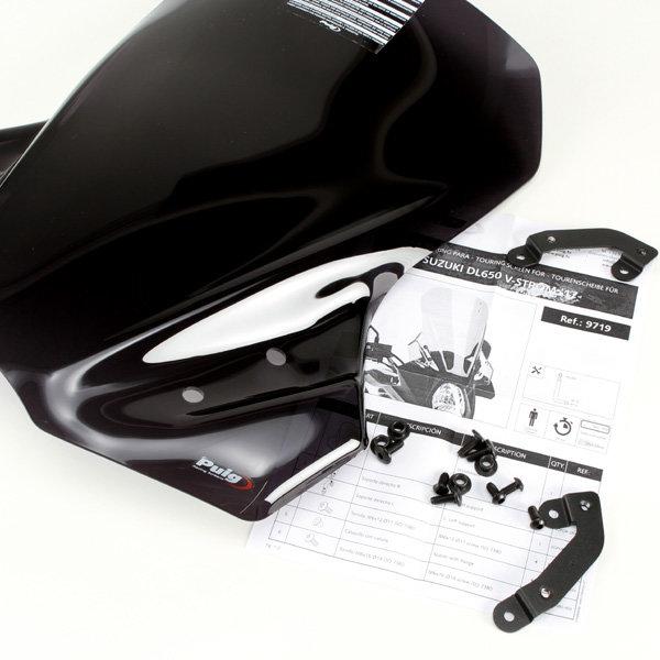 Puig プーチ ツーリングスクリーン カラー：ダークスモーク DL650 V-STROM 650XT SUZUKI スズキ スクリーン 外装 ...