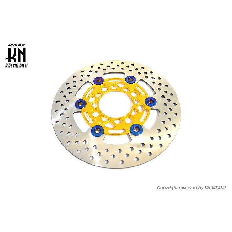 KN企画 ケイエヌキカク フローティングディスクローター カラー：ゴールド PCX125 PCX150 ディオ110 SHモード GROM MSX125 MSX125SF モンキー125 ...