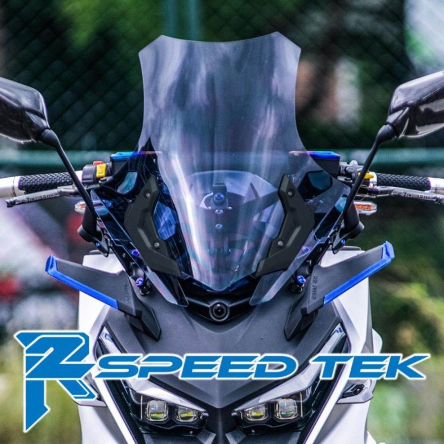 ブランド登録なし R2 SpeedTek アールツースピードテック 純正スタイルスクリーン固定カバー カラー：マットブラック FORCE SMAX SYM DRG KYMCO KRV ...