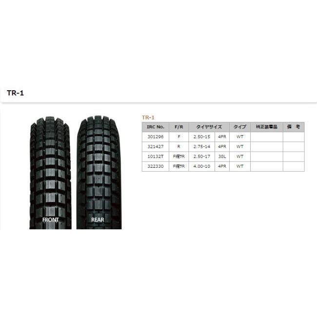 IRC アイアールシー TR-1 【2.50-17 38L WT】 タイヤ :19997173:ウェビック1号店 - 通販 - Yahoo!ショッピング