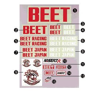 BEET:ビート BEET BEET RACING ステッカー :209626:ウェビック1号店 - 通販 - Yahoo!ショッピング