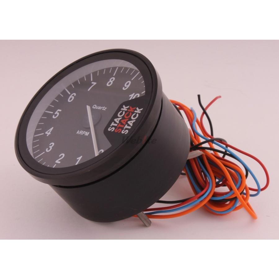 STACK（バイク） STACK スタック ST200 クラブマンタコメーター 表示回転数：0-6000-15000rpm / メーターパネル ...