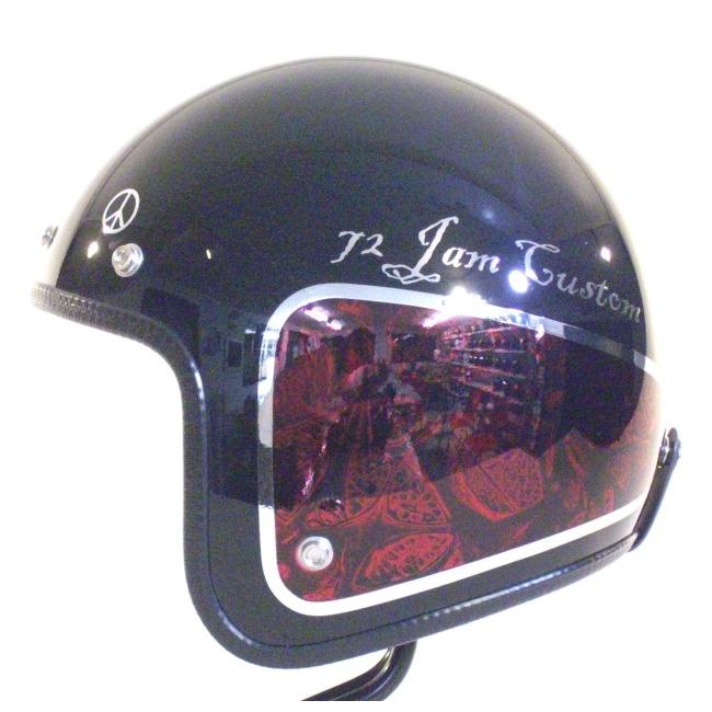 72JAM JET HELMET 72ジャム jamカスタムペイント weed ジェットヘルメット ヘルメット : ウェビック1号店 - 通販 - Yahoo!ショッピング
