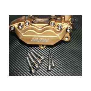 TITANIUM64 チタニウムロクジュウヨン ブレーキパッドピン・キャリパーブリッジボルトセット CB400SF HONDA ホンダ ...