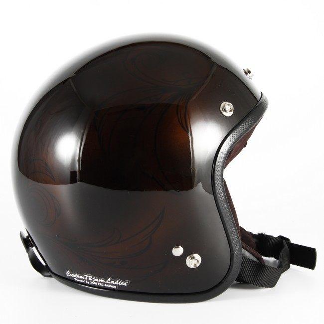 72JAM 72JAM:72ジャム ジェットヘルメット Leaf リーフ レディース ブラウン／ブラック :21826019:ウェビック1号店 - 通販 - Yahoo!ショッピング