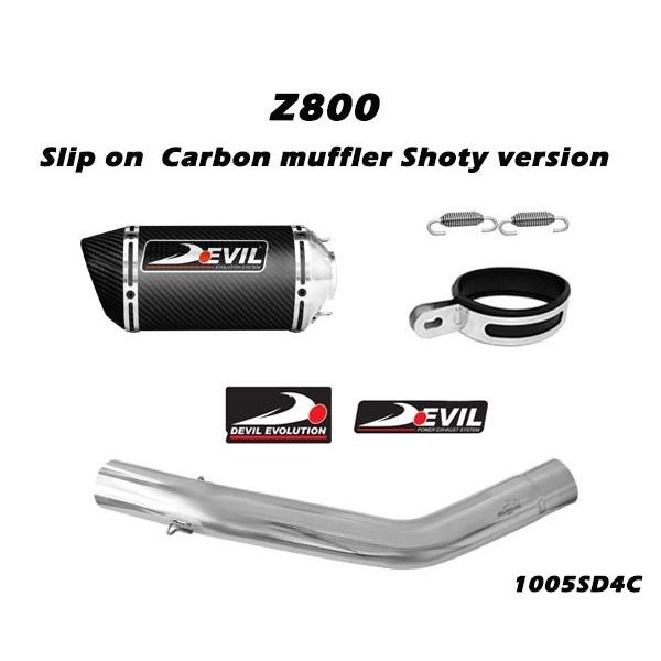 DEVIL EVOLUTION デビルエボリューション フルシステムカーボンマフラー D2.1C ER6 KAWASAKI カワサキ フルエキゾーストマフラー マフラー : ウェビック1号店 ...