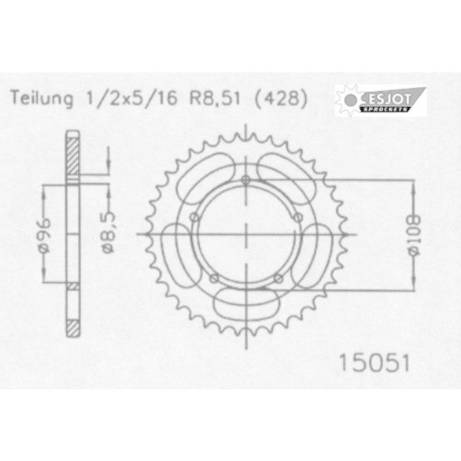 Esjot エスヨット スチール製スプロケット 丁数：52 125 SM 01 125 SM 02-06 125 SX 01 125 SX 02-06 MZ MZ MZ MZ MZ MZ MZ ...