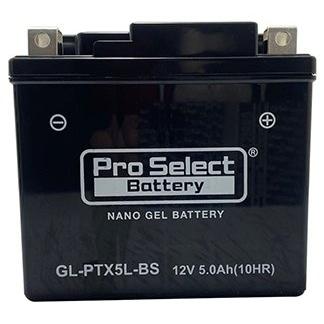 Pro Select Battery プロセレクトバッテリー ナノ・ジェルバッテリー【GL-PTX5L-BS】 HONDA ホンダ SUZUKI スズキ YAMAHA ヤマハ 鉛系バッテリー ...