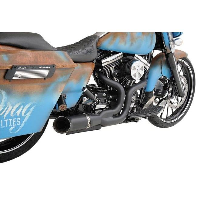 PYTHON パイソン エキゾーストシステム 2-1 ブラック FL 2007-2016用【EXHAUST 2-1 BLK 07-16 FL ...