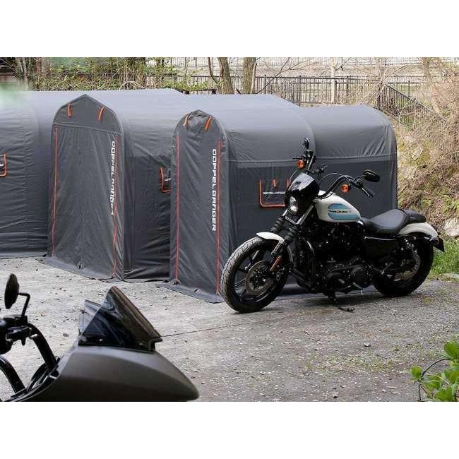 DOPPELGANGER DOPPELGANGER:ドッペルギャンガー STORAGE BIKE GARAGE[ストレージバイクガレージ] カラー：グレー・オレンジ :23305127:ウェ ...