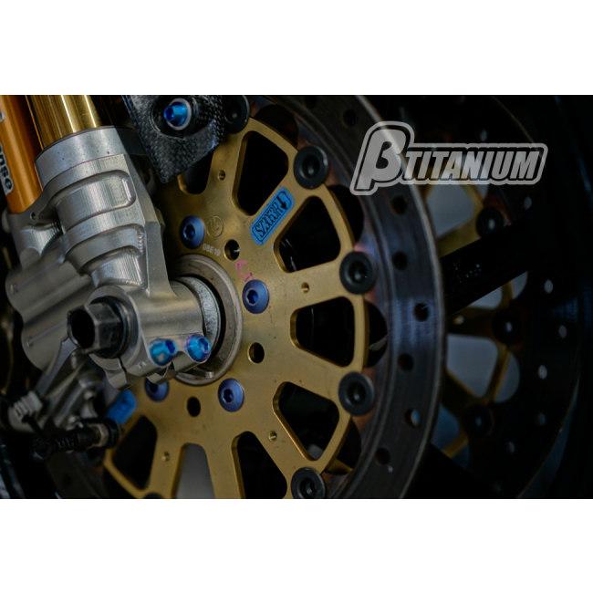βTITANIUM βTITANIUM:ベータチタニウム フロントブレーキ ディスクローター チタンボルトキット カラー：シルバー(処理無し ...