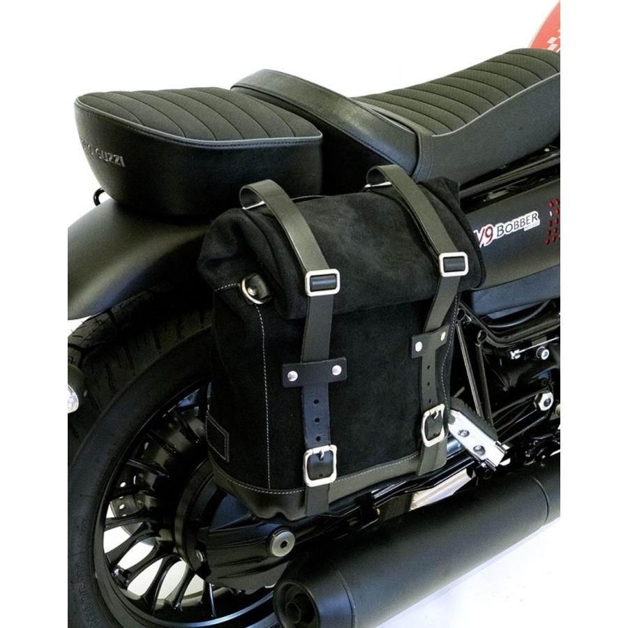 UNIT GARAGE ユニットガレージ サイドパニア キャンバス＋サブフレーム 右側 カラー：グリーン／ブラック V9 Bobber ...