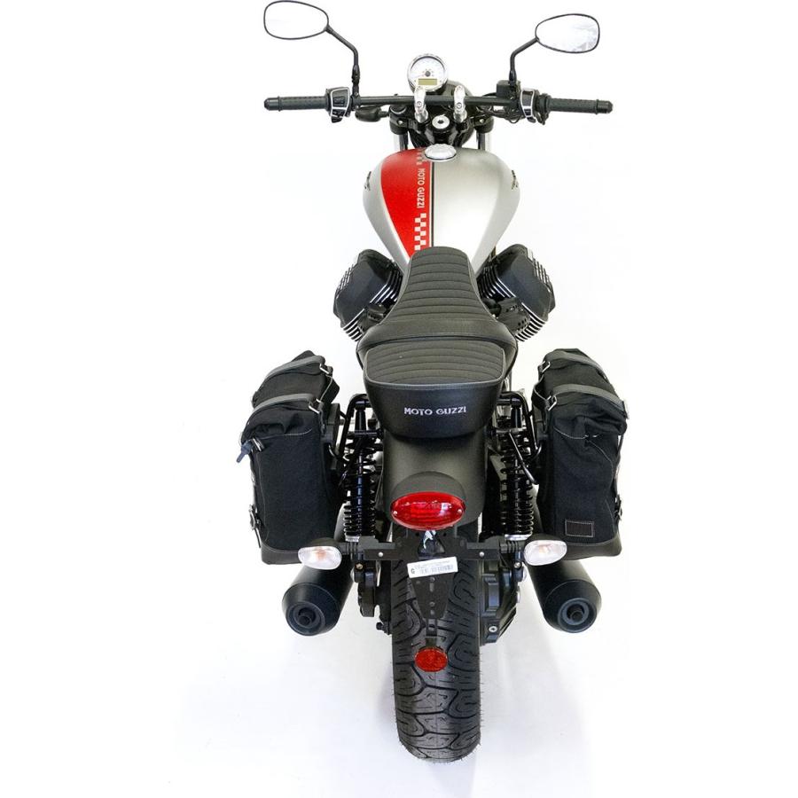 UNIT GARAGE ユニットガレージ サイドパニア キャンバス＋サブフレーム 右側 カラー：グリーン／ブラック V9 Bobber ...