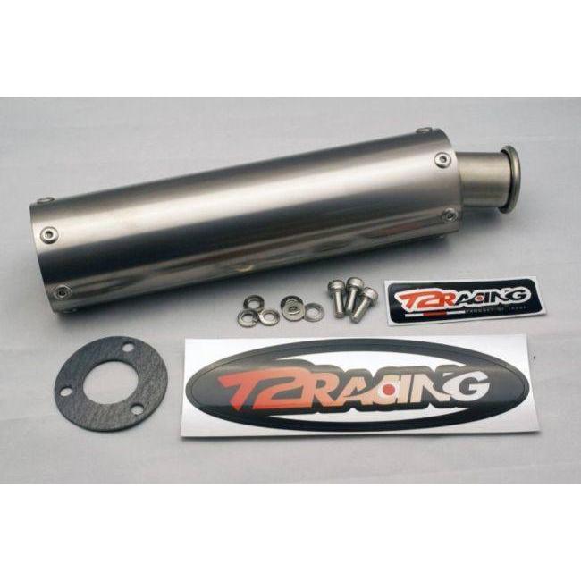 T2Racing T2 Racing T2レーシング フルチタンサイレンサー [プレーン] ステッカータイプ：楕円 スリップオンマフラー ...