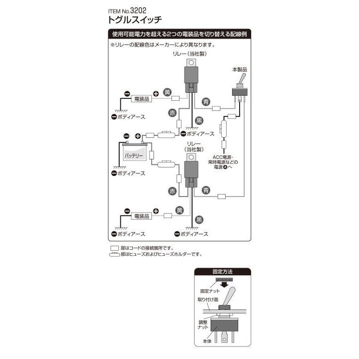amon amon:エーモン トグルスイッチ :24118836:ウェビック1号店 - 通販 - Yahoo!ショッピング