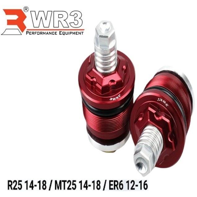 WR3 ダブルアールスリー フロントイニシャルアジャスター カラー：レッド R25 MT-25 ER-6n Ninja 650 YAMAHA ...
