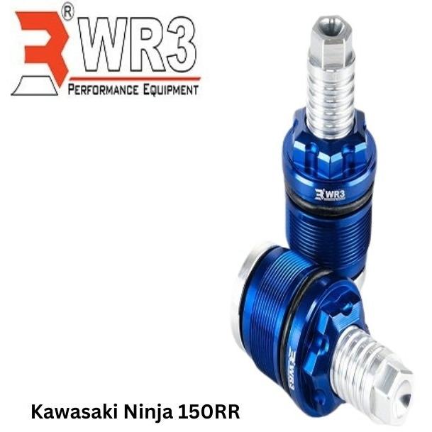 WR3 ダブルアールスリー フロントイニシャルアジャスター カラー：ブルー Ninja150RR KAWASAKI カワサキ サスペンション ...
