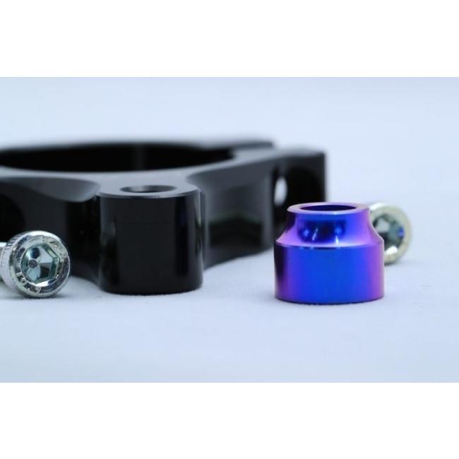 T2Racing T2 Racing T2レーシング ステアリングダンパーブラケット 富士山カラー：ブラック (アルミ製) NSR250R ...