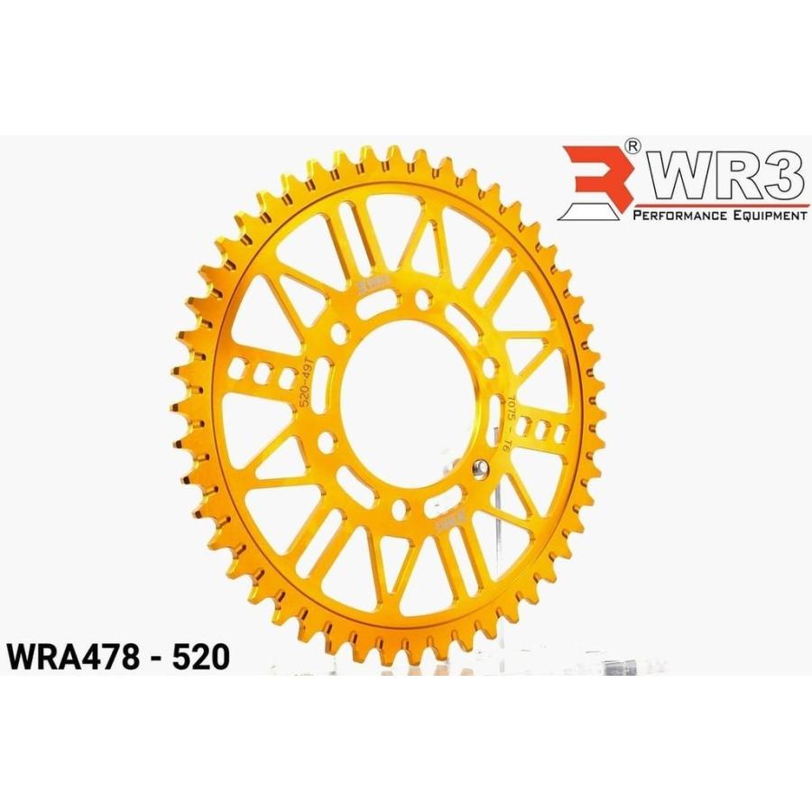 WR3 WR3:ダブルアールスリー リアスプロケット 丁数：49 ZX-6R ER-6n ER-6f Z800 ZX-25R ...